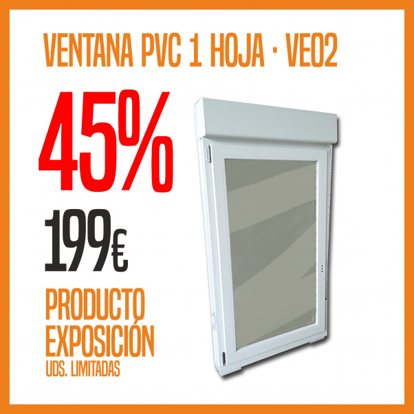 VENTANA BLANCA TOP 70 ADVANCE 1 HOJA DE PVC DE INCERCO (VE02) - Hergadi